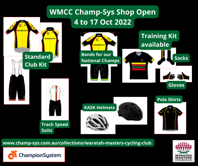 Waratah Clothing Store Open 4 to 17 Oct 2022 – Waratah Masters Cycling Club
